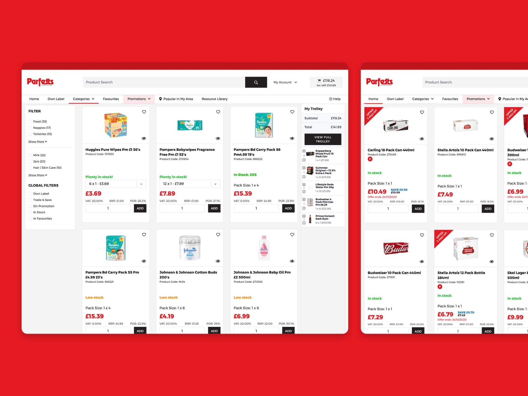 Parfetts & Gold Ordering Platform | Case Studies | Pixel